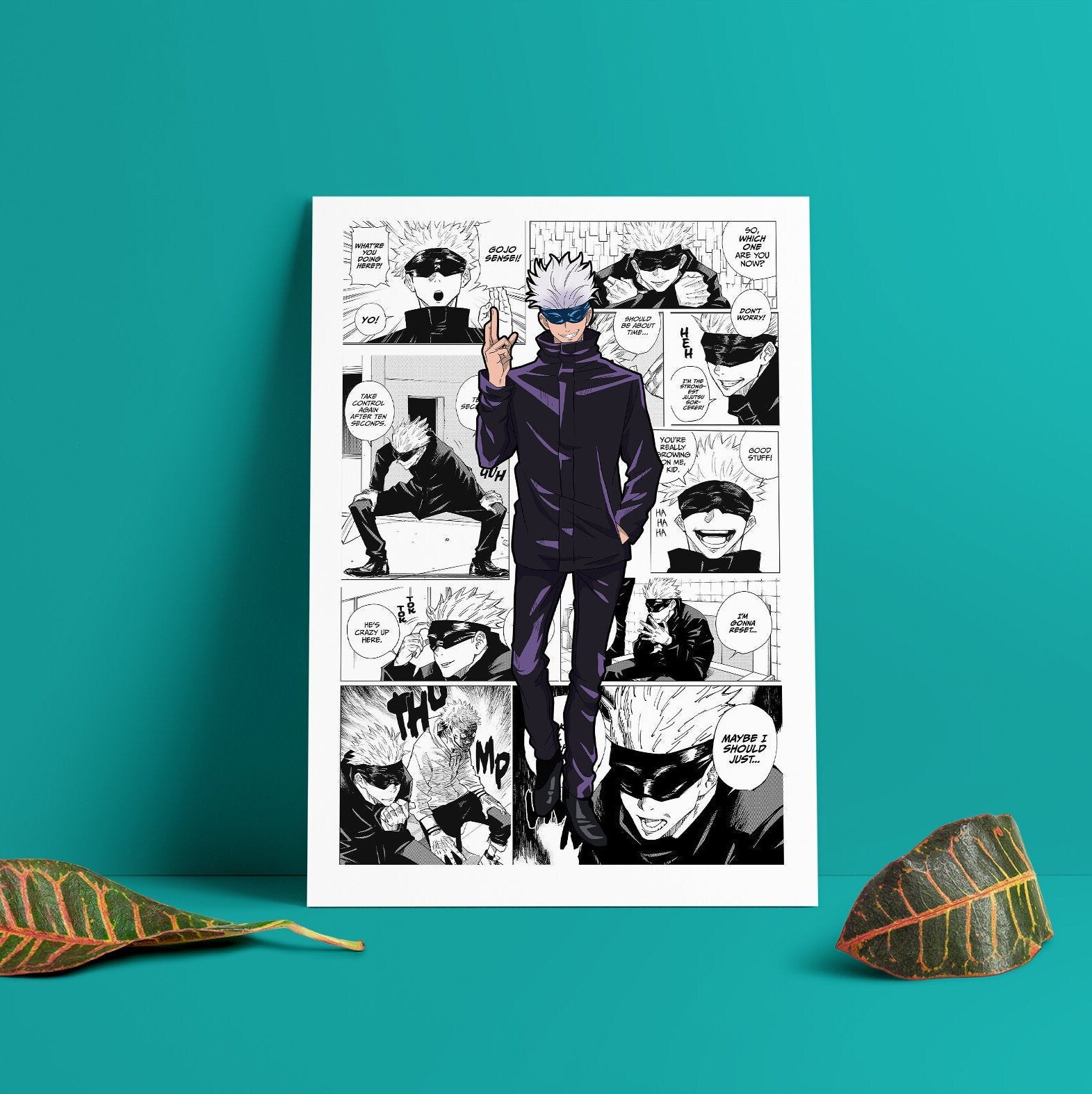 Art & Collectibles Comic Art | Print Satoru Gojo Poster Anime Art Deco ...