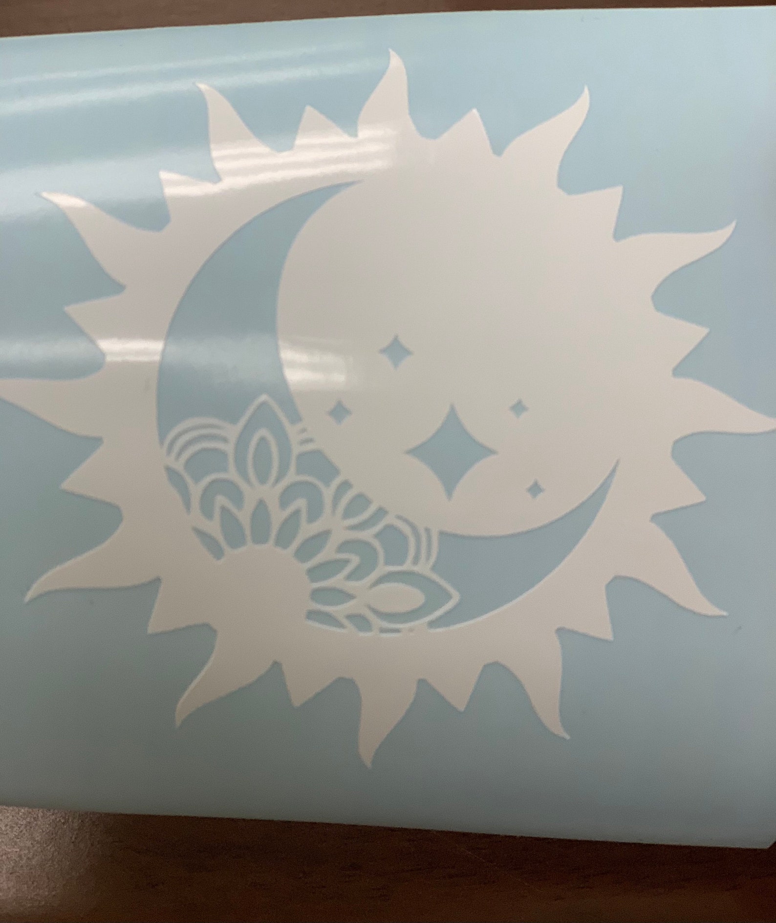 Mandala Sun/moon Car Window Vinyl Decal - Etsy