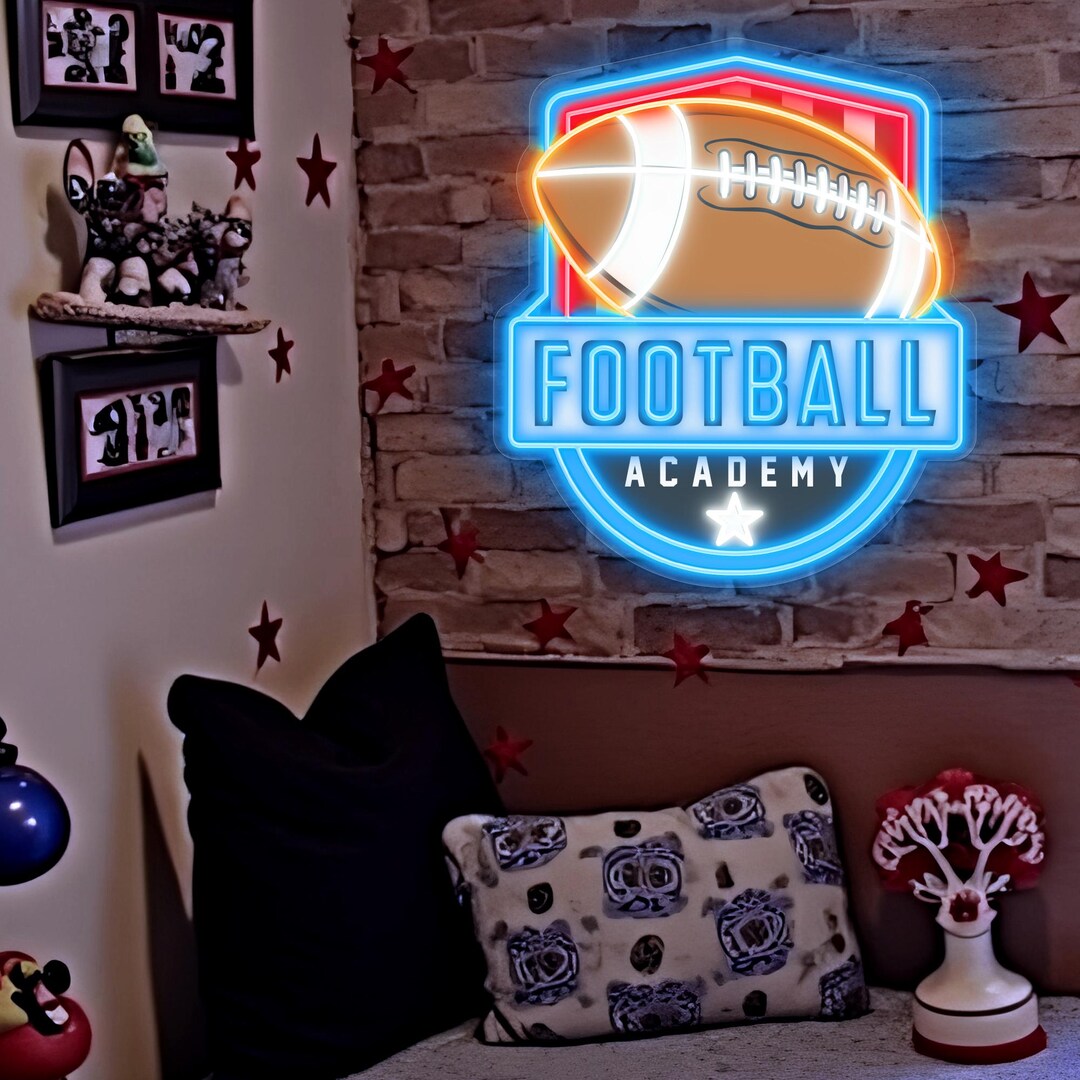 Custom Football Neon Sign: Personalized Team Jersey LED Wall Decor - Etsy