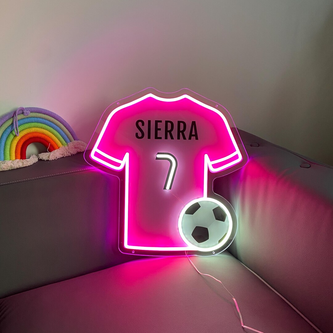 Custom Soccer Neon Sign, Personalized Soccer Led Sign, Wall Decor,messi ...