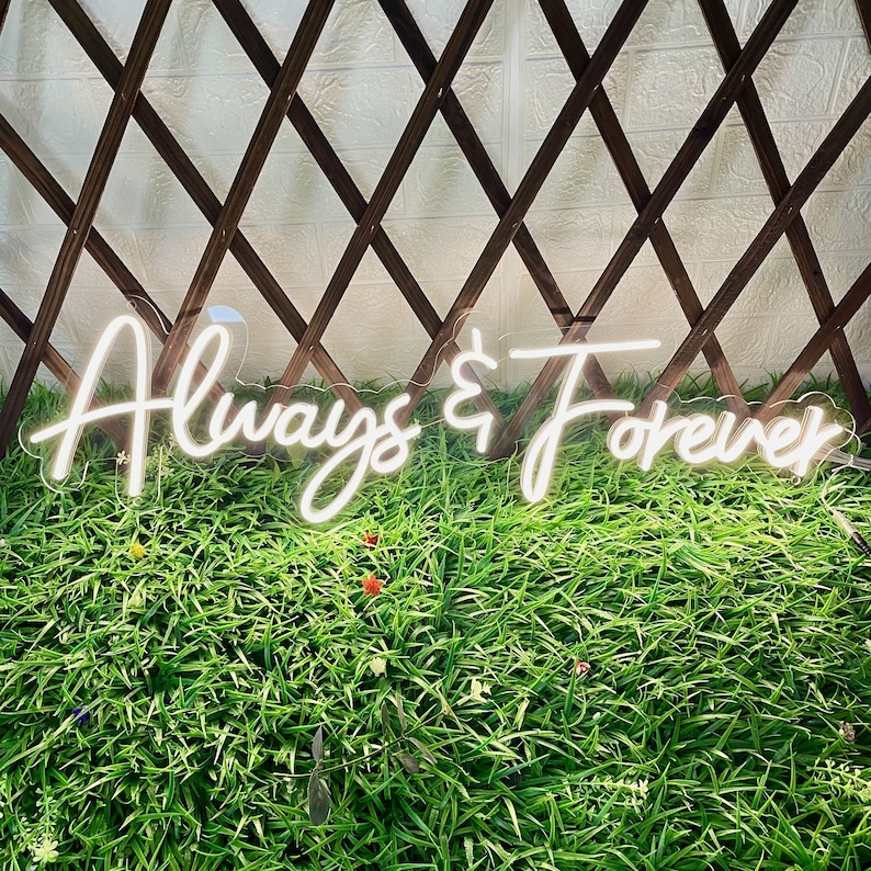 Always and Forever Neon Sign Custom Wedding Decor, Neon Lights Wall ...