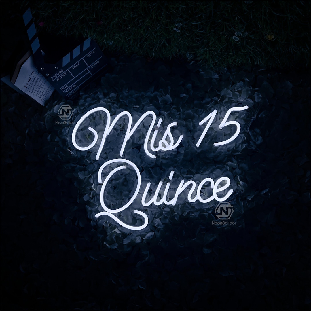 Mis Quince Neon Sign Custom Wall Decor, LED Neon Sign Party Decor, Neon ...