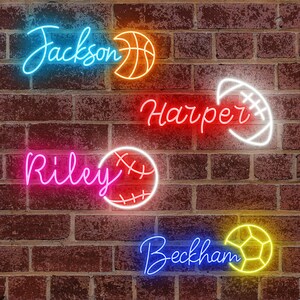 Neon Name Sign Custom Wall Decor, Neon Sign Light Teenage Boy Gifts ...