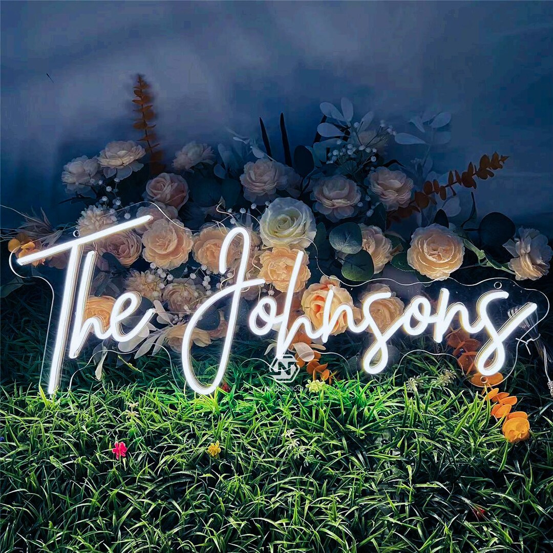 Neon Name Sign Custom Wedding Decor, Rainbow Neon Sign Home Decor, Neon ...