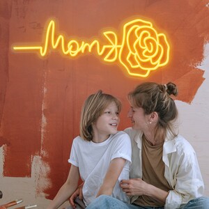MOM Neon LED Neon Sign for Mothers Day Giftsflower Neon Sign - Etsy