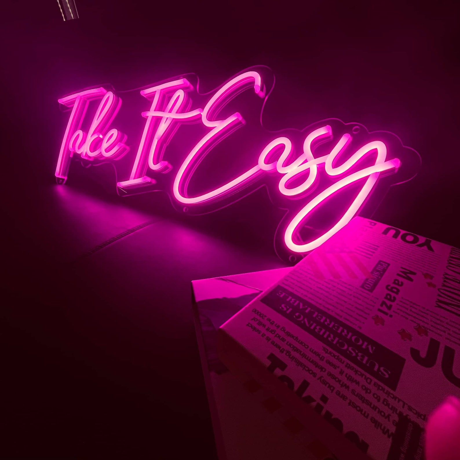 Take It Easy Neon Sign Personalized Gifts Custom Neon Sign - Etsy