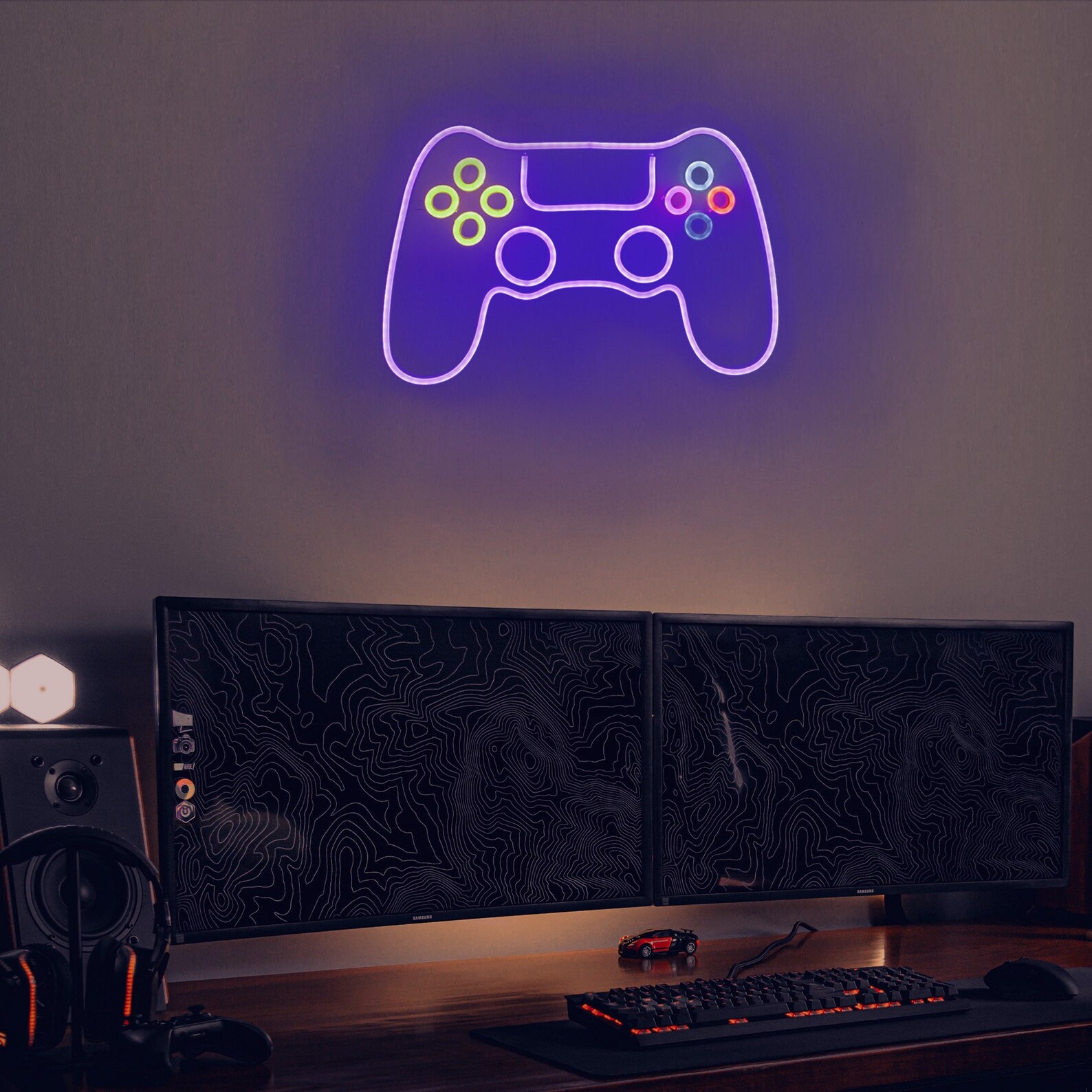 Gamepad Neon Sign Wall Decor Custom Neon Sign Game Room - Etsy
