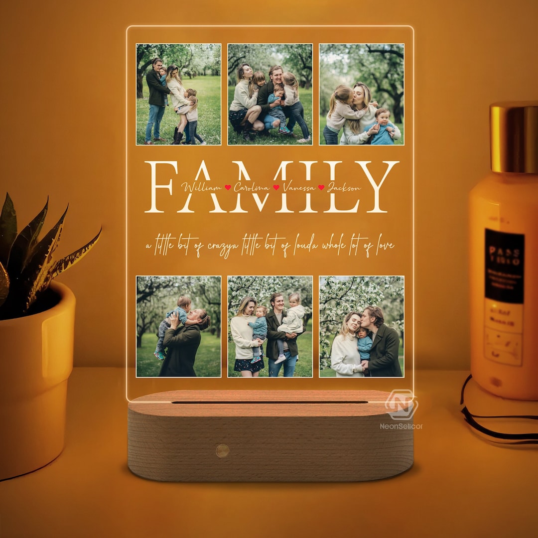 Personalized LED Night Light Gift for Father, Custom Night Ligth Home ...