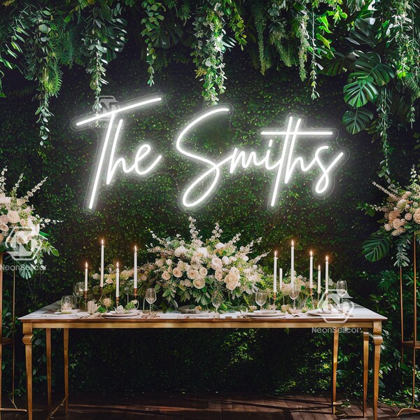 Neon Wedding Sign Backdrop - Etsy