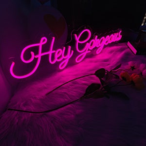 Hey Gorgeous Neon Sign, Wedding Neon Sign, Personalized Gifts, Wall ...