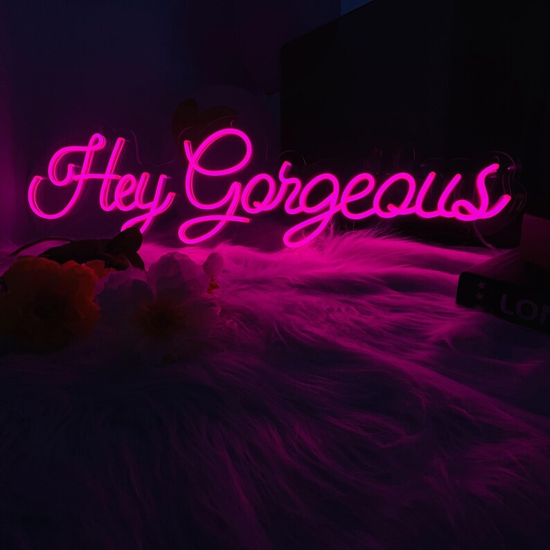 Hey Gorgeous Neon Sign Wedding Neon Sign Personalized Gifts - Etsy