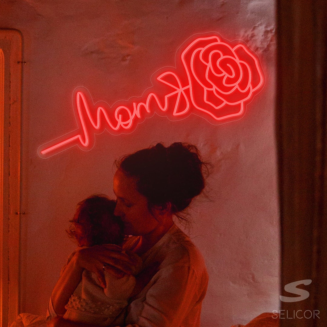 MOM Neon LED Neon Sign for Mothers Day Giftsflower Neon Sign - Etsy