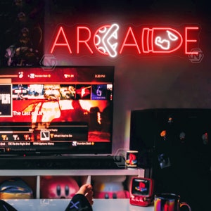 Retro Arcade Neon Sign Custom Wall Decor, Led Sign Game Room Decor ...