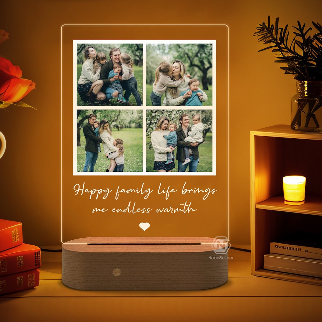 Personalized LED Night Light Gift for Father, Custom Night Ligth Home ...