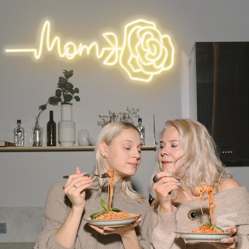 MOM Neon LED Neon Sign for Mothers Day Giftsflower Neon Sign - Etsy