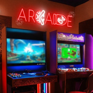 Retro Arcade Neon Sign Custom Wall Decor, Led Sign Game Room Decor ...
