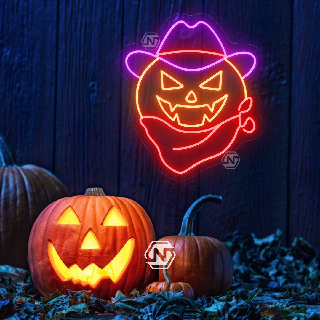 Halloween Pumpkin Neon Sign Custom Halloween Decor, Halloween ...