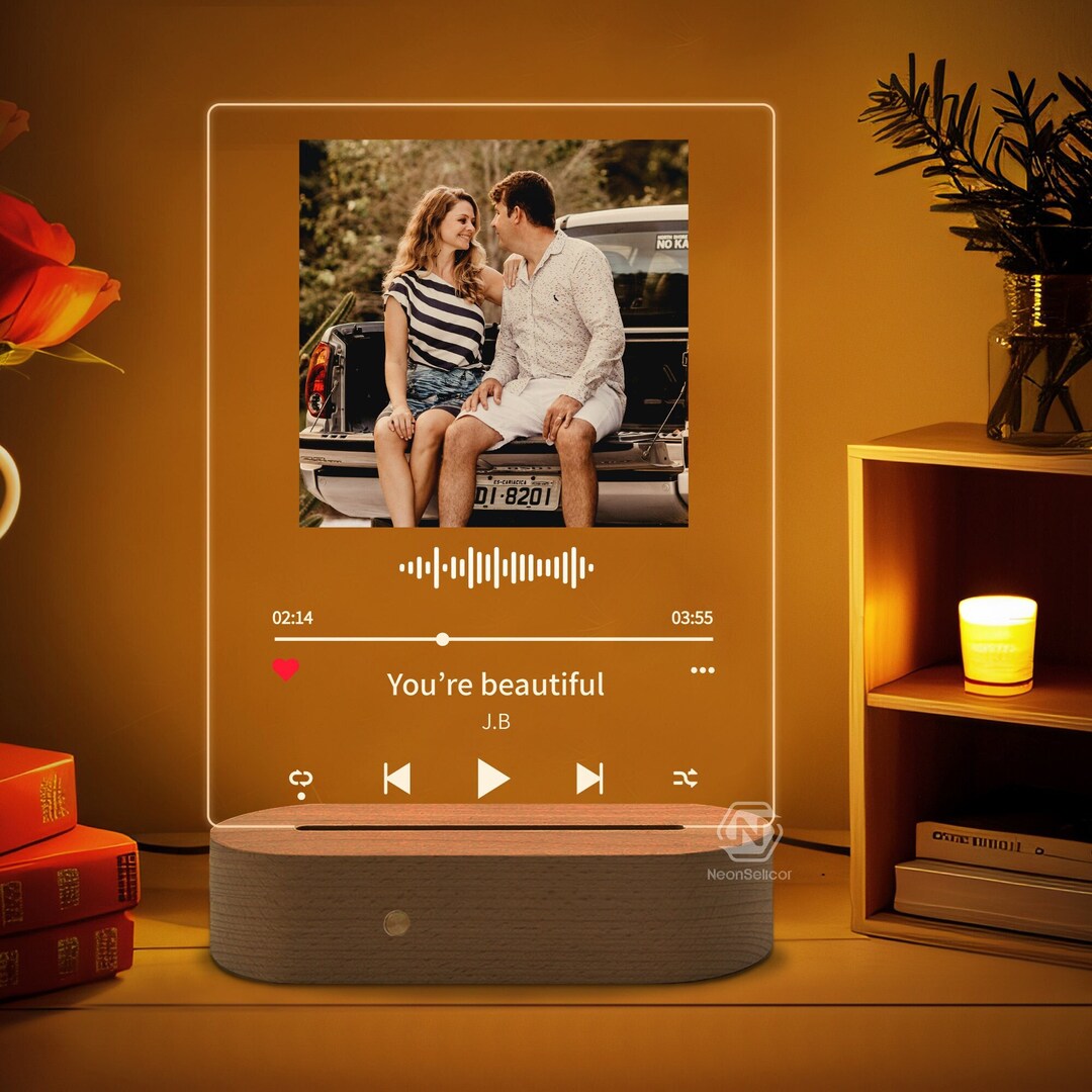 Custom Music LED Night Light Best Gifts for Her, Minimalist Home Decor ...