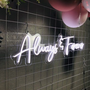 Always and Forever Neon Sign Custom Wedding Decor Neon Sign - Etsy