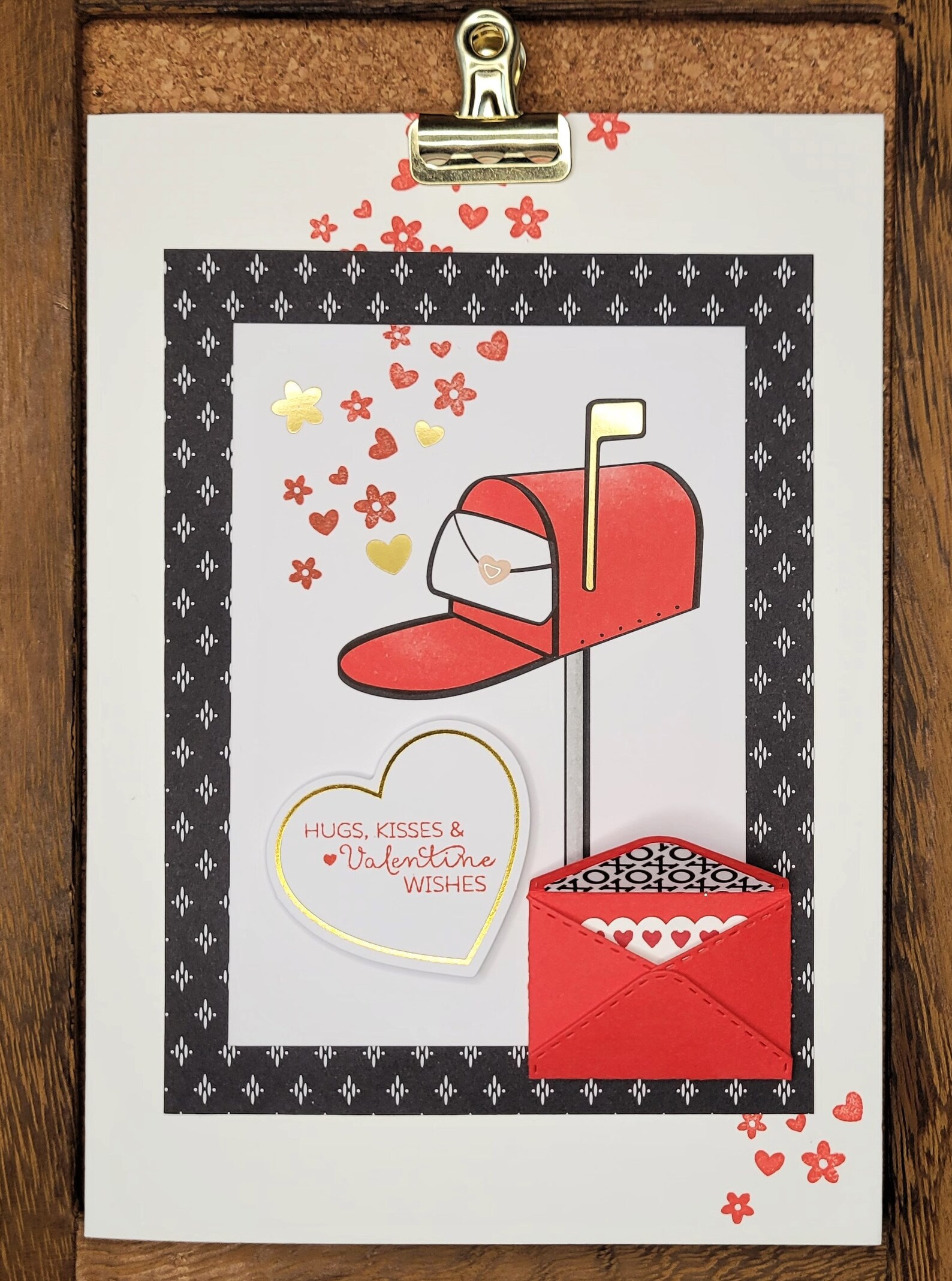 Handmade Valentine's Card - Hugs and Kisses - Etsy