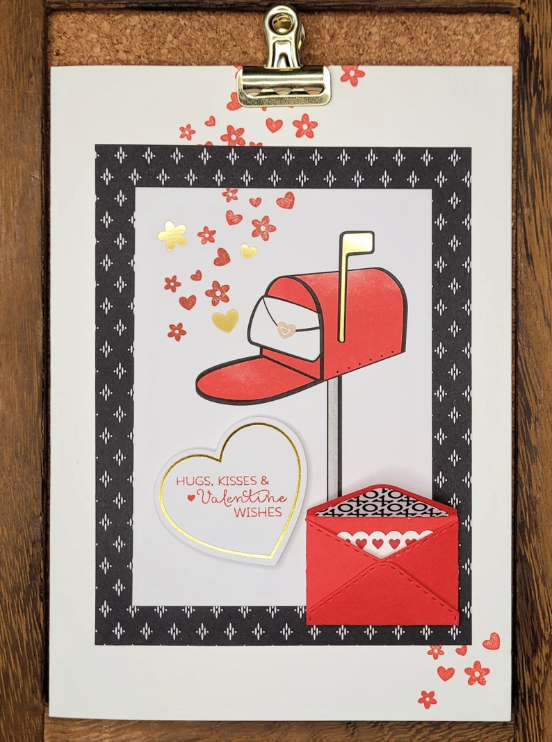 Handmade Valentine's Card - Hugs and Kisses - Etsy