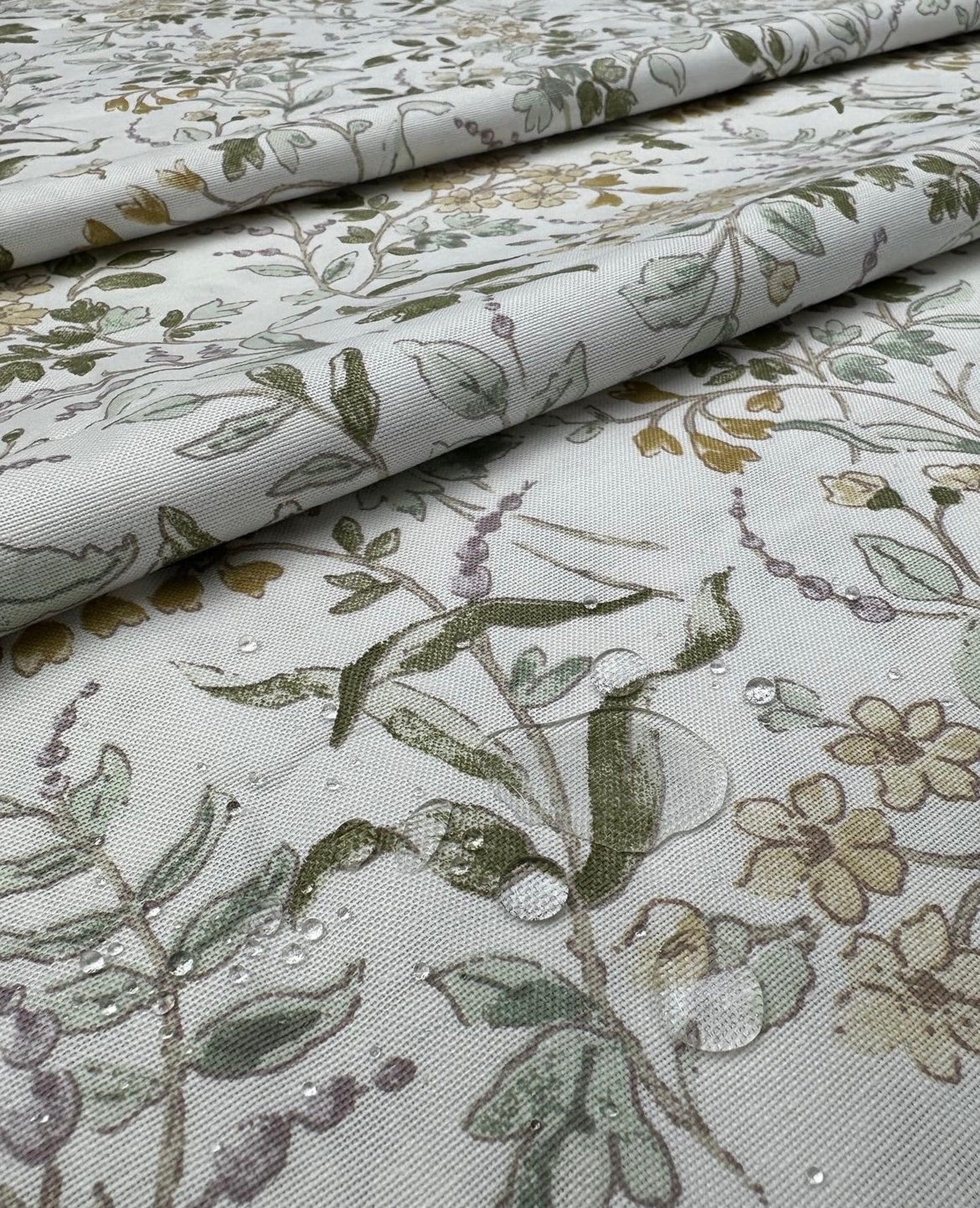 Waterproof Tablecloth With Floral and Plant Print. Cottagecore Decor ...