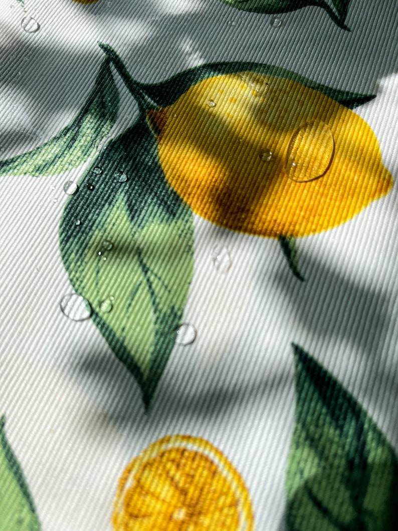 Teflon Tablecloth. Lemon Kitchen Decor. Table Setting. Water-repellent ...