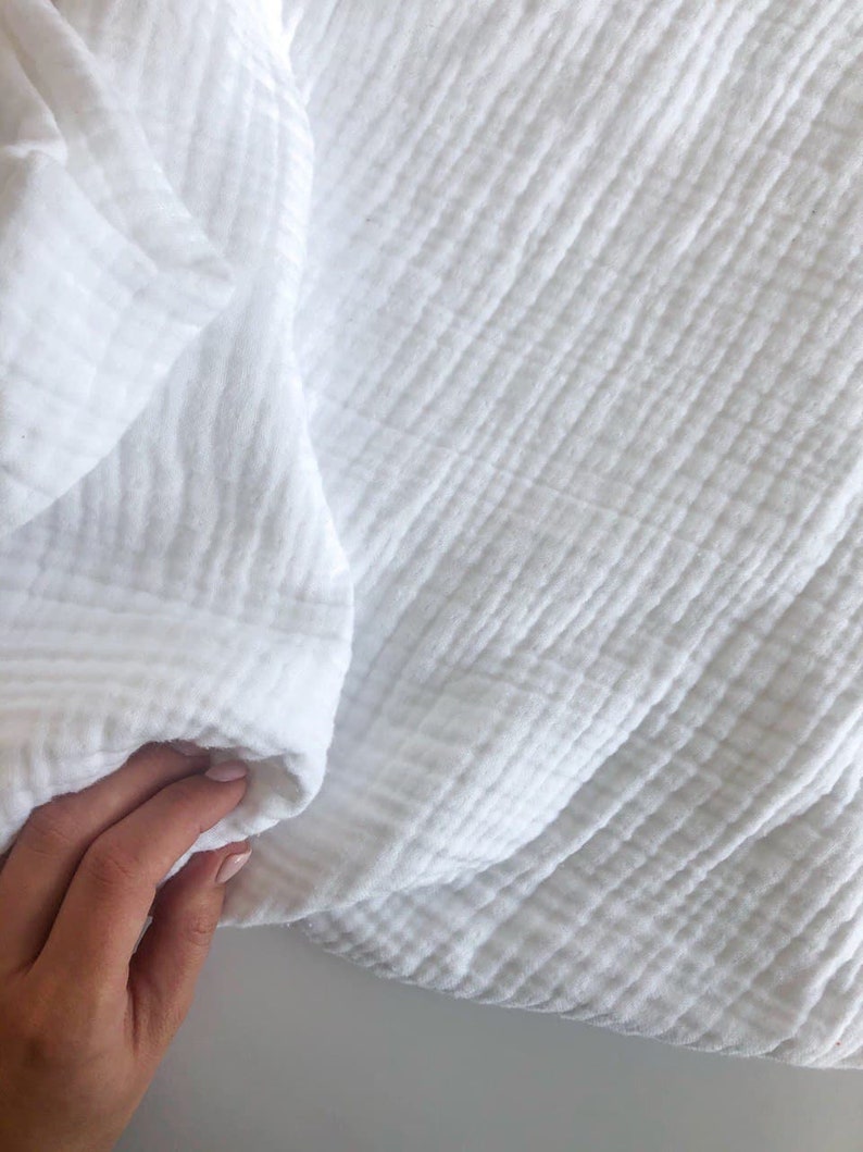 Soft Muslin Pillowcase Organic Premium Cotton Gauze Fabric White Cotton ...