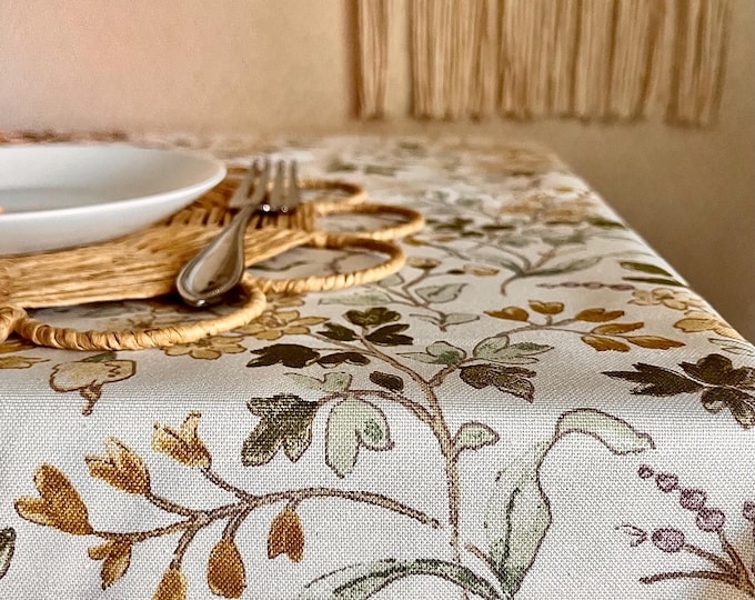 Waterproof Tablecloth. Cottagecore Decor. Table Setting. Teflon Table ...