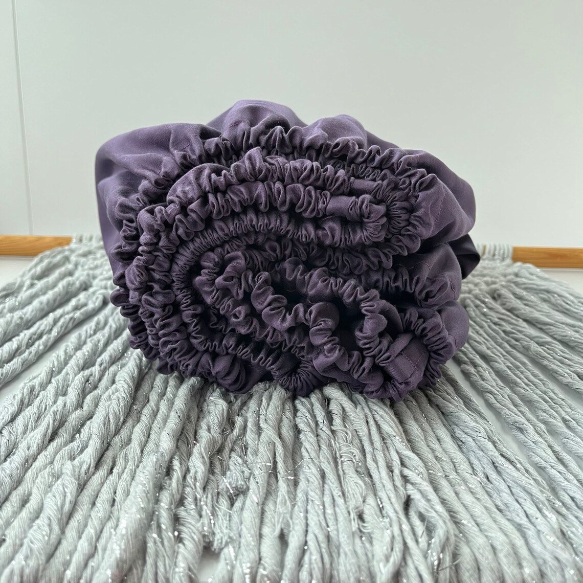 Soft Fitted Sheet Made From Natural 100% Organic Cotton. Dark Plum Bed ...