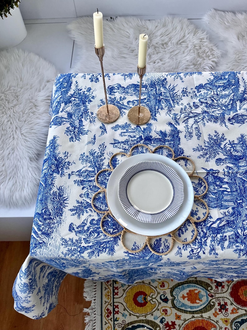 Waterproof Tablecloth. Cottagecore Decor. Table Setting. Teflon Table ...