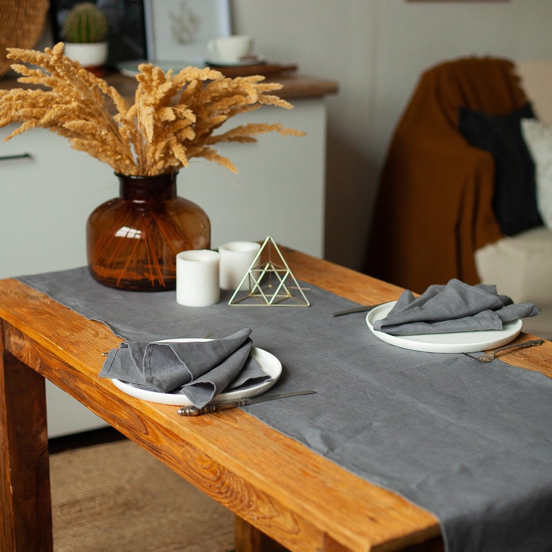 Linen Table Runner - Etsy