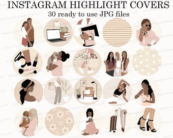 Boho Lifestyle Girl Highlight Story Icon Trendy Influencers ...