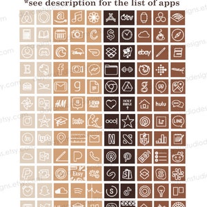 Classic iPad Desktop Icons, Beige Brown Cream iPad App Icons, Boho iPad ...
