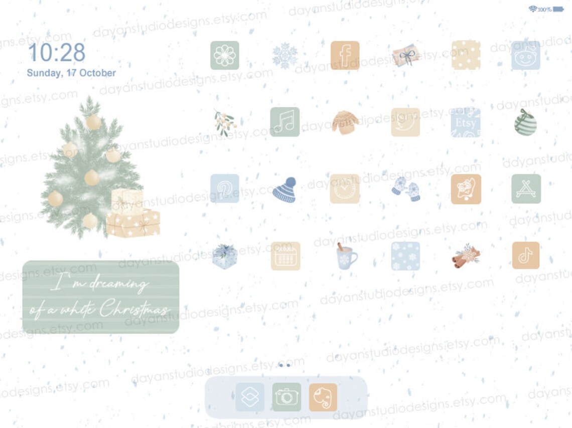 Christmas Ipad App Icons Ios 15 16 Aesthetic App Covers - Etsy
