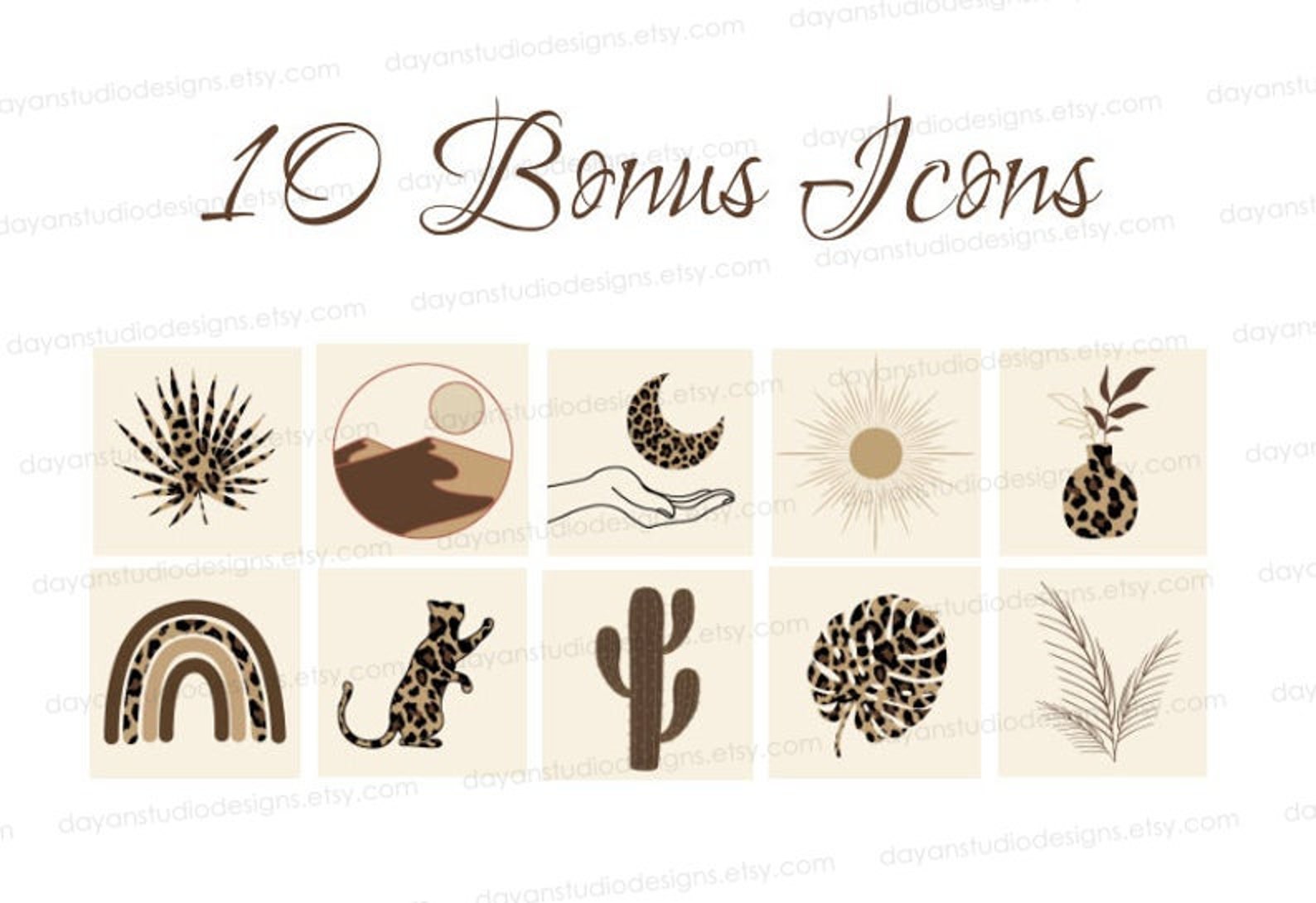 Leopard Boho Icon Theme Pack IOS 14 App Covers Widgets & - Etsy