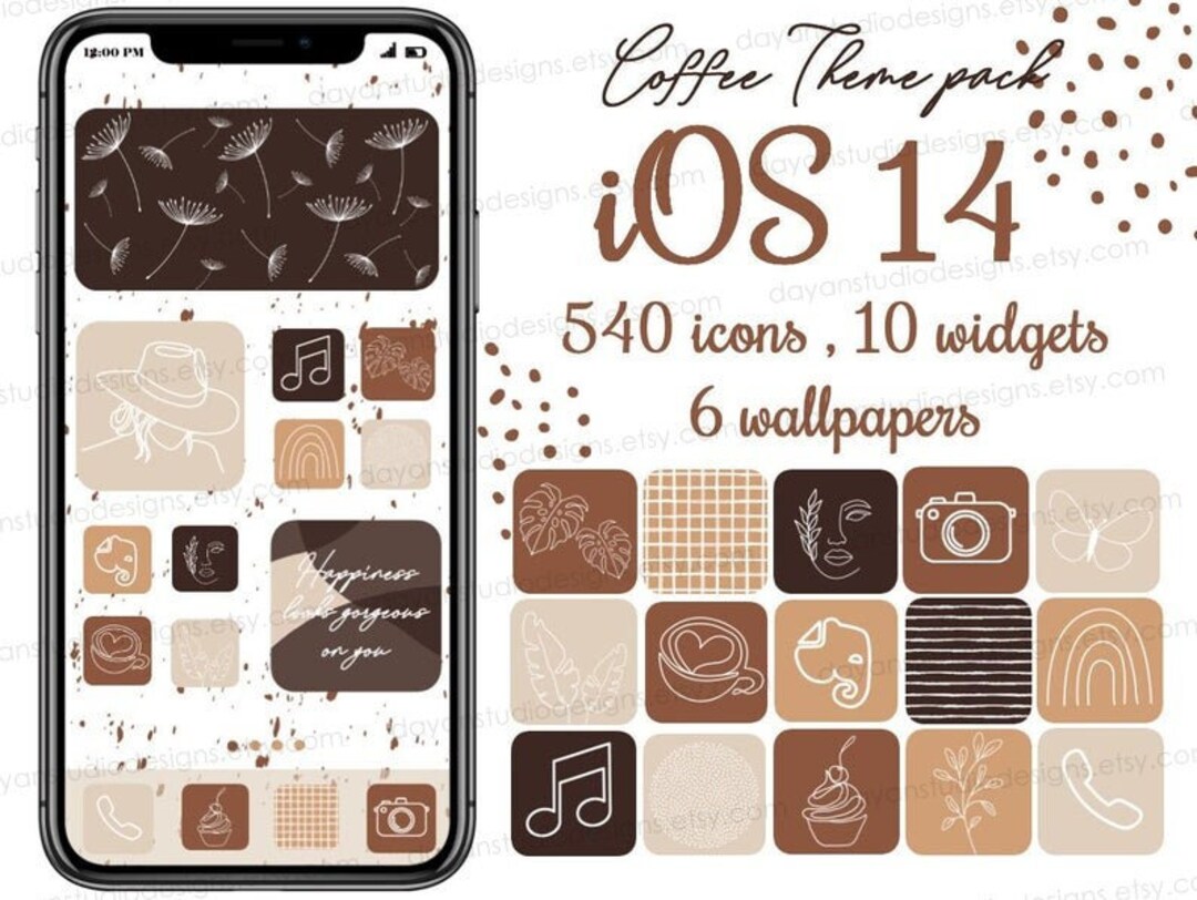 Minimalist App Icons, Classic Ios App Icons, Coffee App Covers, iPhone ...