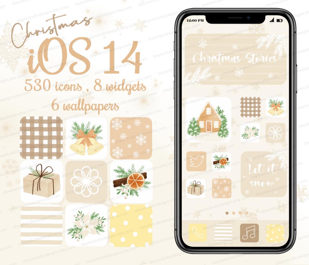 Ios 18 Theme Christmas Ios Icons Aesthetic, Winter iPhone Covers ...