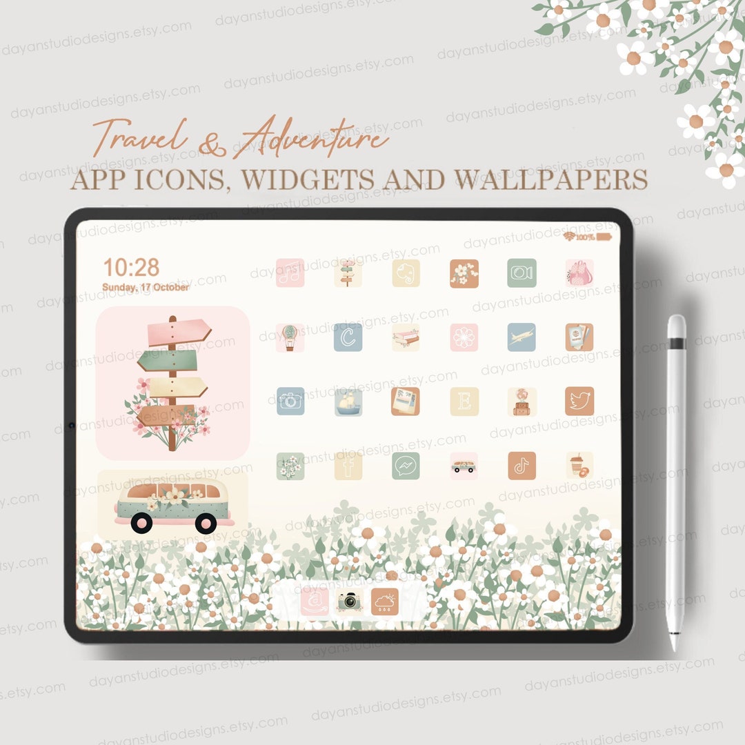 IPad Icon Pack Aesthetic, Neutral iPad Desktop Icons, Ios App Icons ...