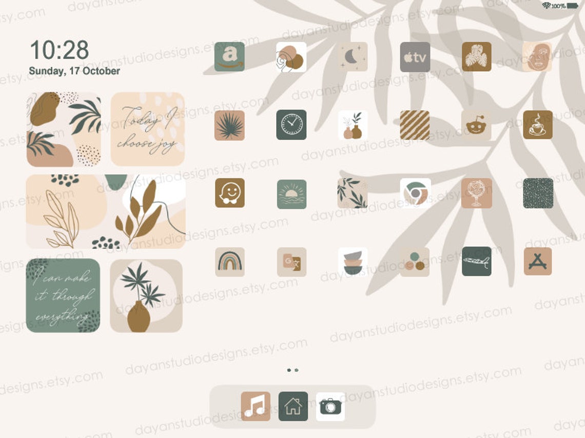 IPad Ios App Icons Aesthetic, Boho App Icons, Wallpapers, Widgets Pack ...