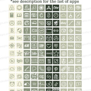 Boho Green iPad Desktop Icons, Green iPad App Icons, Boho Ios 14 15 18 ...