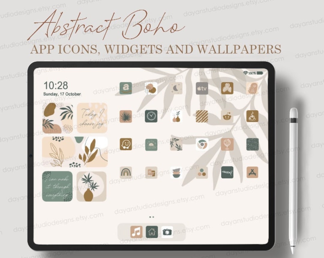 IPad Ios App Icons Aesthetic, Boho App Icons, Wallpapers, Widgets Pack ...
