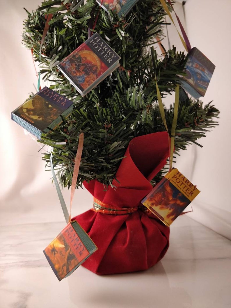 Cute Book Tree Ornaments, Mini Books, Small Christmas Ornaments - Blank ...