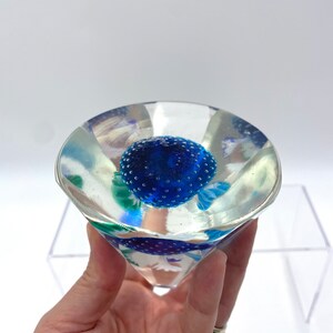 Vintage Handblown Faceted Pyramid Murano Trumpet Multicolored Flowers ...