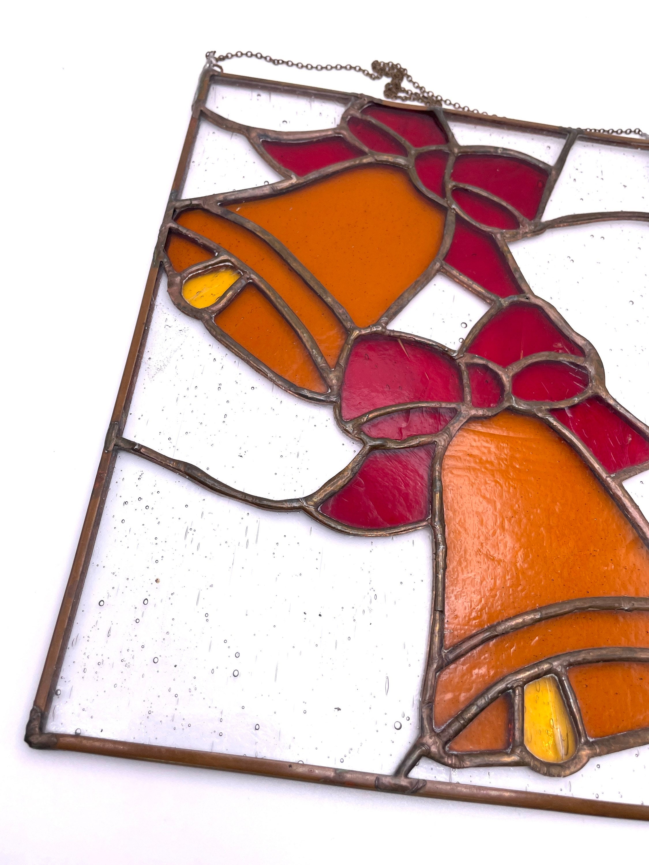 Vintage Leaded Christmas Bells Window Hanging Stained Glass - Etsy