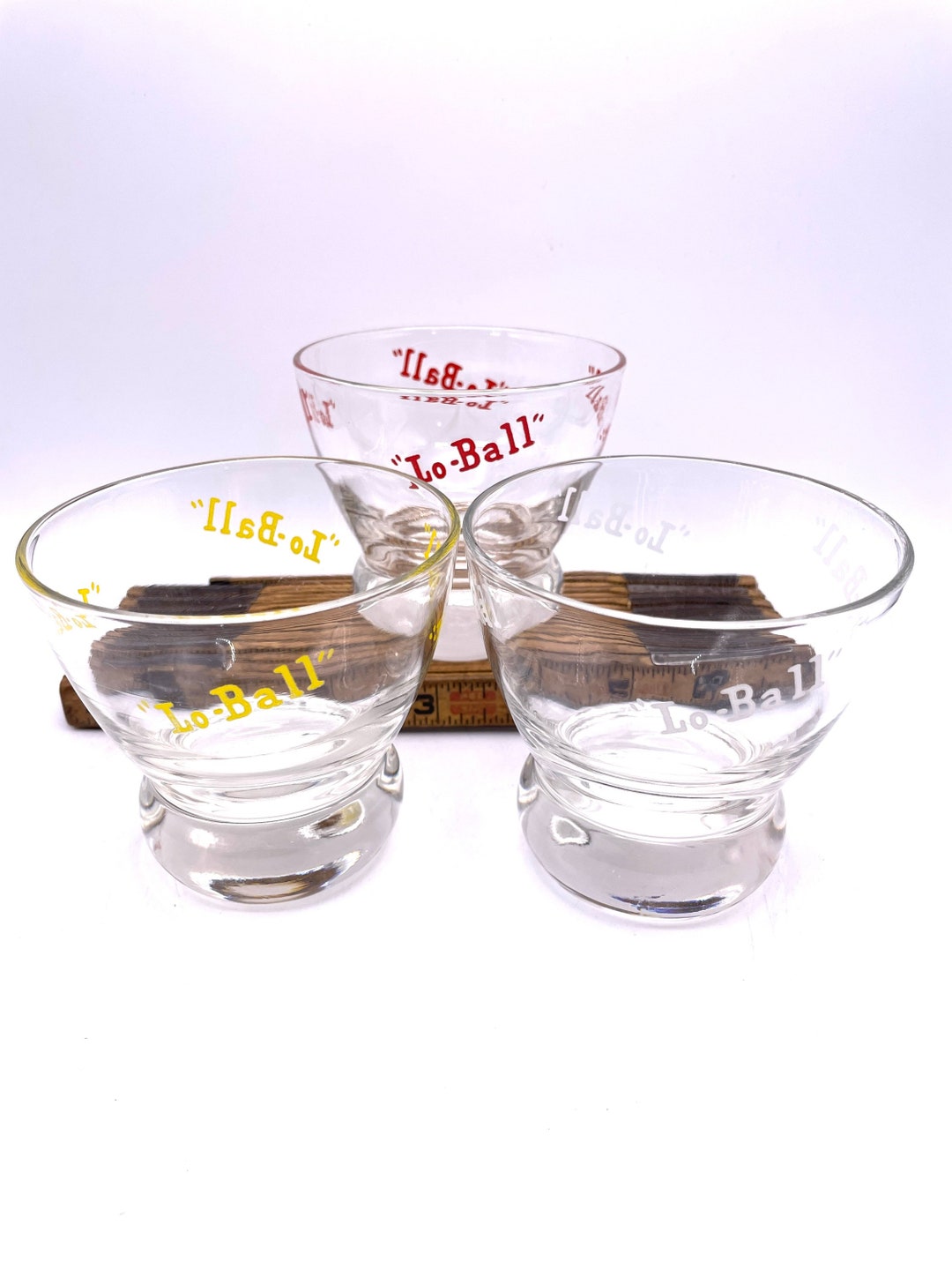 Set of 3 Vintage 1960s Eva Zeisel Lo Ball Glass Barware/cocktail ...