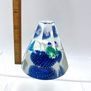 Vintage Handblown Faceted Pyramid Murano Trumpet Multicolored Flowers ...