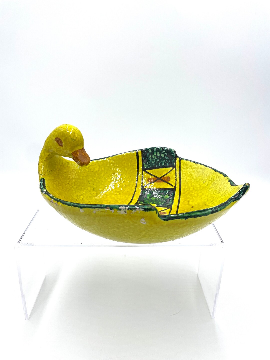 Vintage Italian Mid Century Ceramic Duck Bowl - Etsy