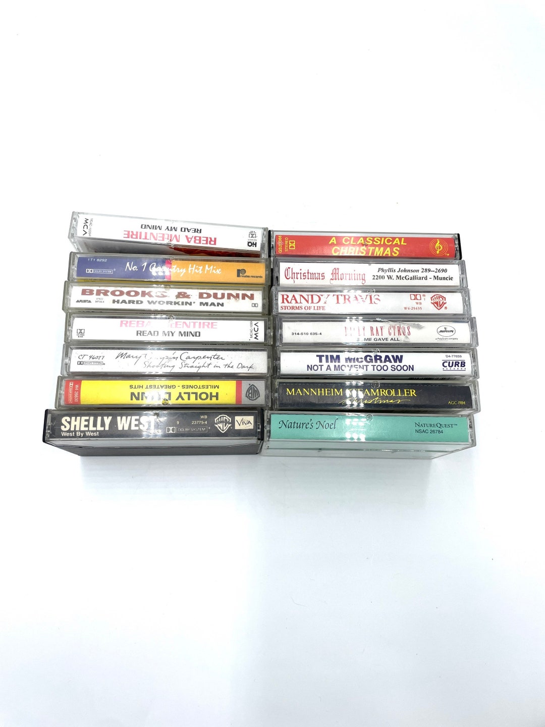 Lot of 14 Vintage Assorted Mix Cassette Tapes Country and Christmas ...