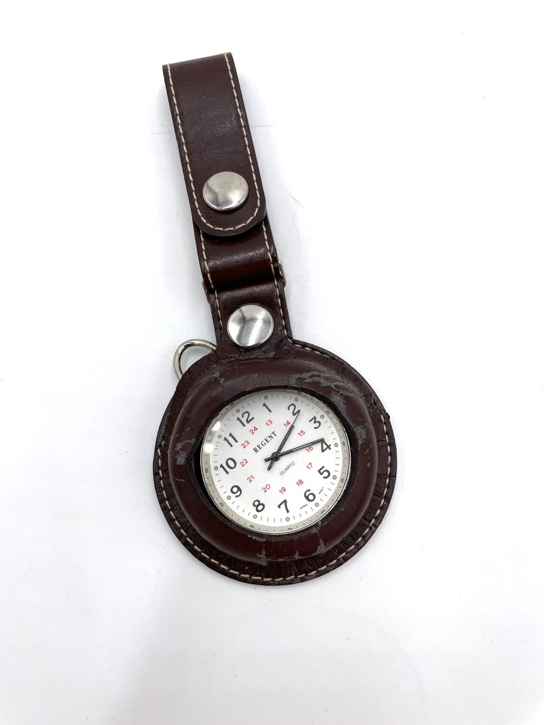 Vintage Regent Quartz Pocket Watch With Brown Belt Case - Etsy